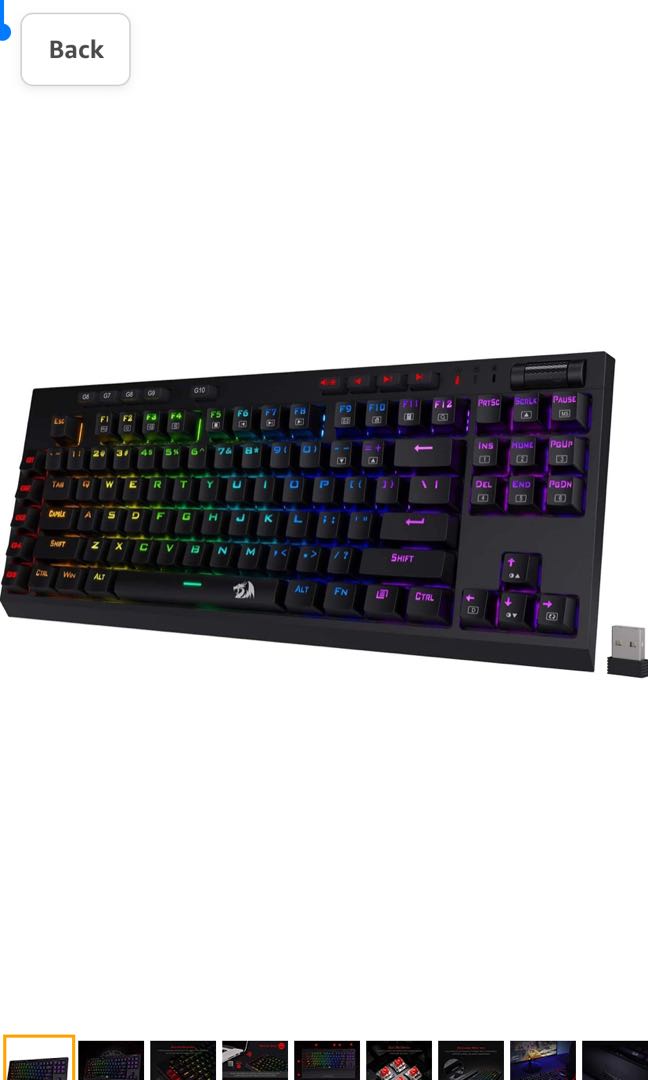 Redragon K596 Vishnu 2.4g Wireless/Wired RGB Mechanical Gaming Keyboard ...