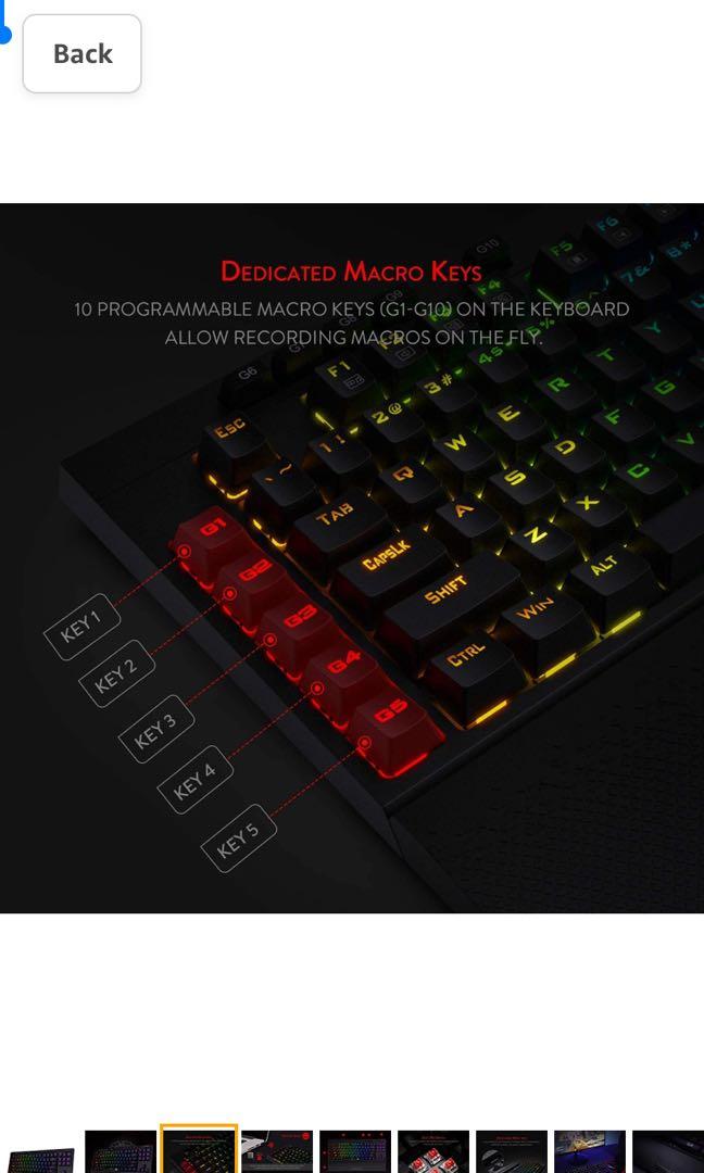 Redragon K596 Vishnu 2.4g Wireless/Wired RGB Mechanical Gaming Keyboard ...