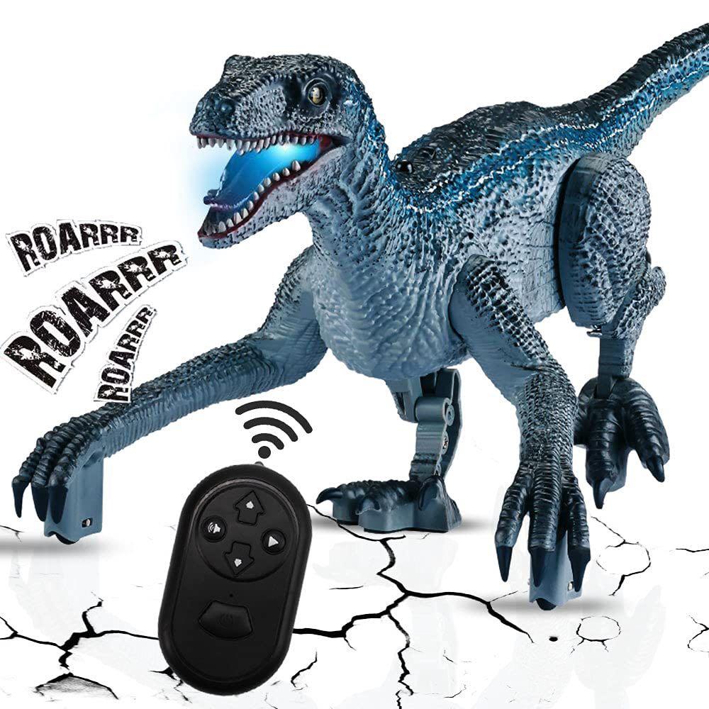 Remote Control Dinosaur Electronic Realistic Walking Velociraptor RC ...