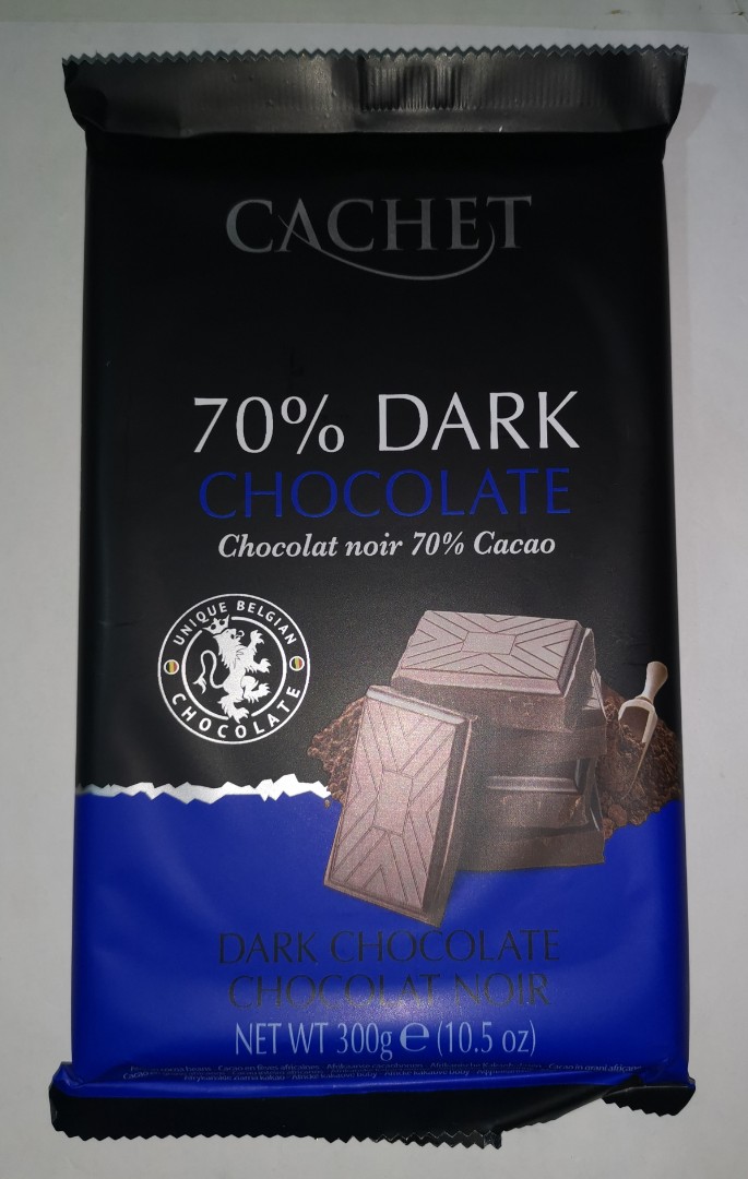 SALE! Cachet BELGIAN Chocolate Dark Chocolate 300g (Belgium), Food ...