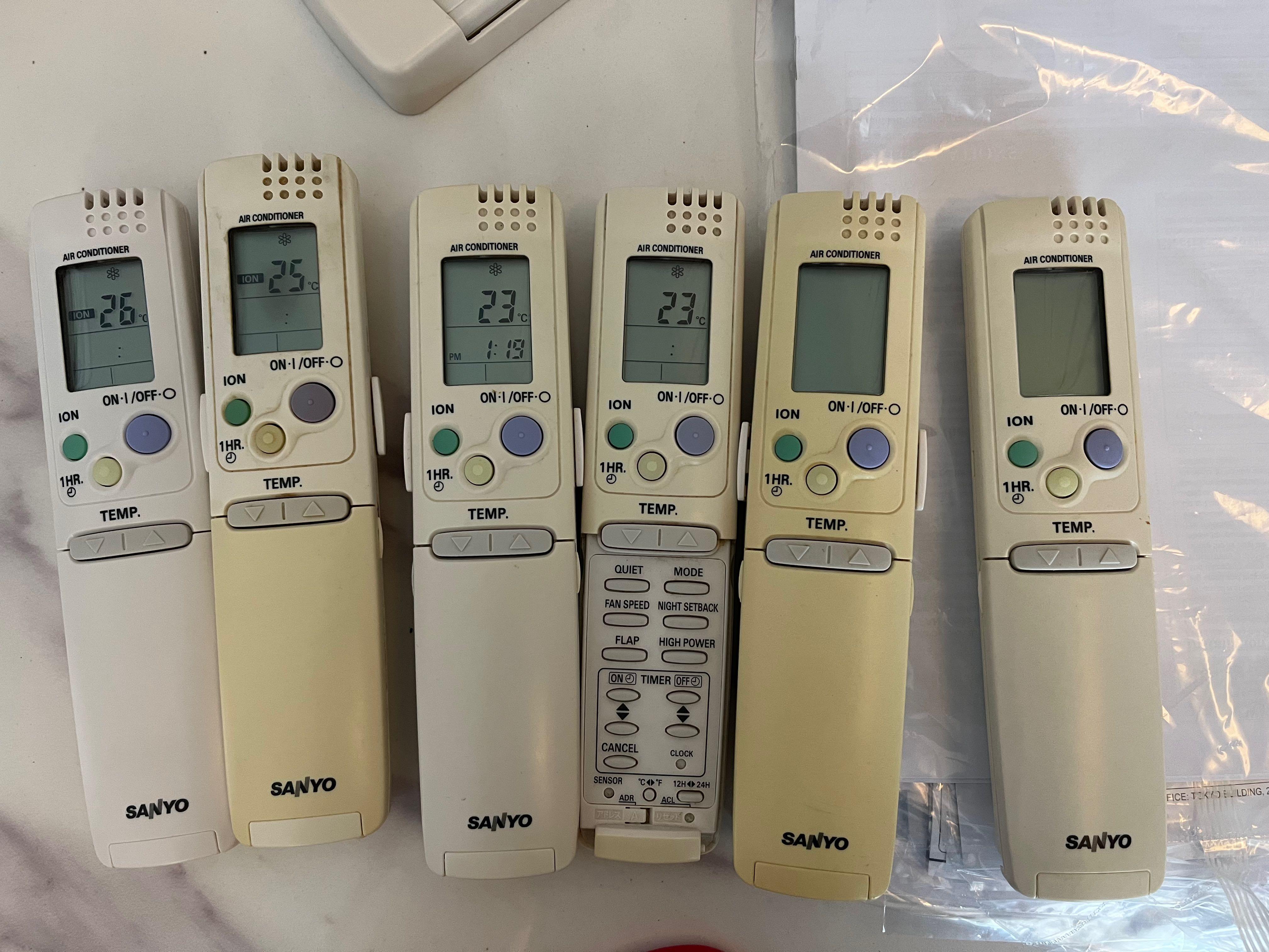 Sanyo Aircon Remote RCS-4HVPIS4EE, TV & Home Appliances, Air ...