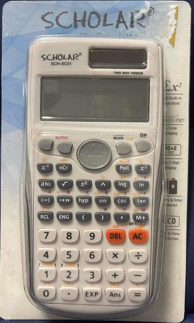Scholar 2 way Power Scientific 2 Line Calculator, Health & Nutrition ...