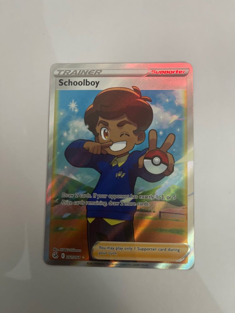 Schoolboy 261/264 Full Art Ultra Rare Fusion Strike Pokemon Card ...