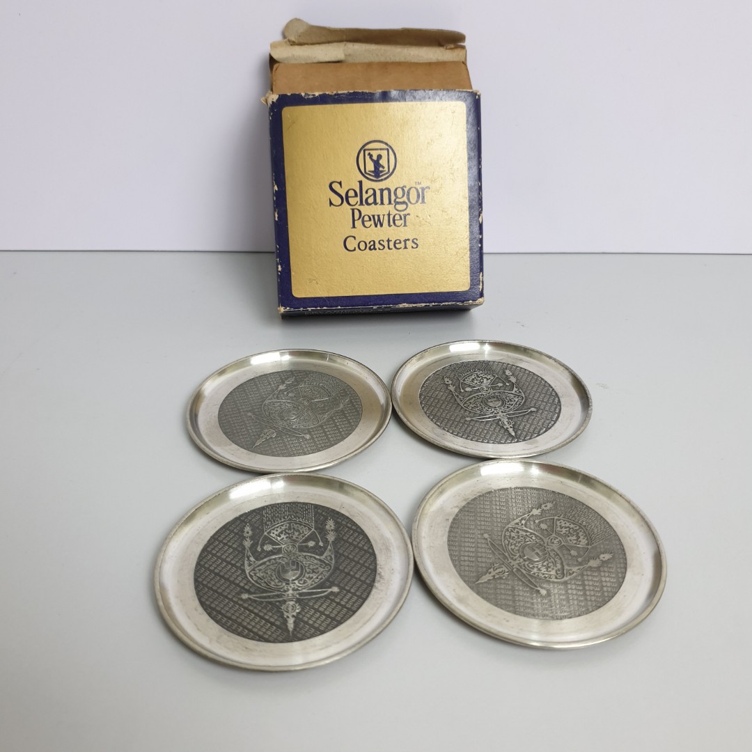Selangor Pewter Coasters Special Edition - Set of 4, Hobbies & Toys ...