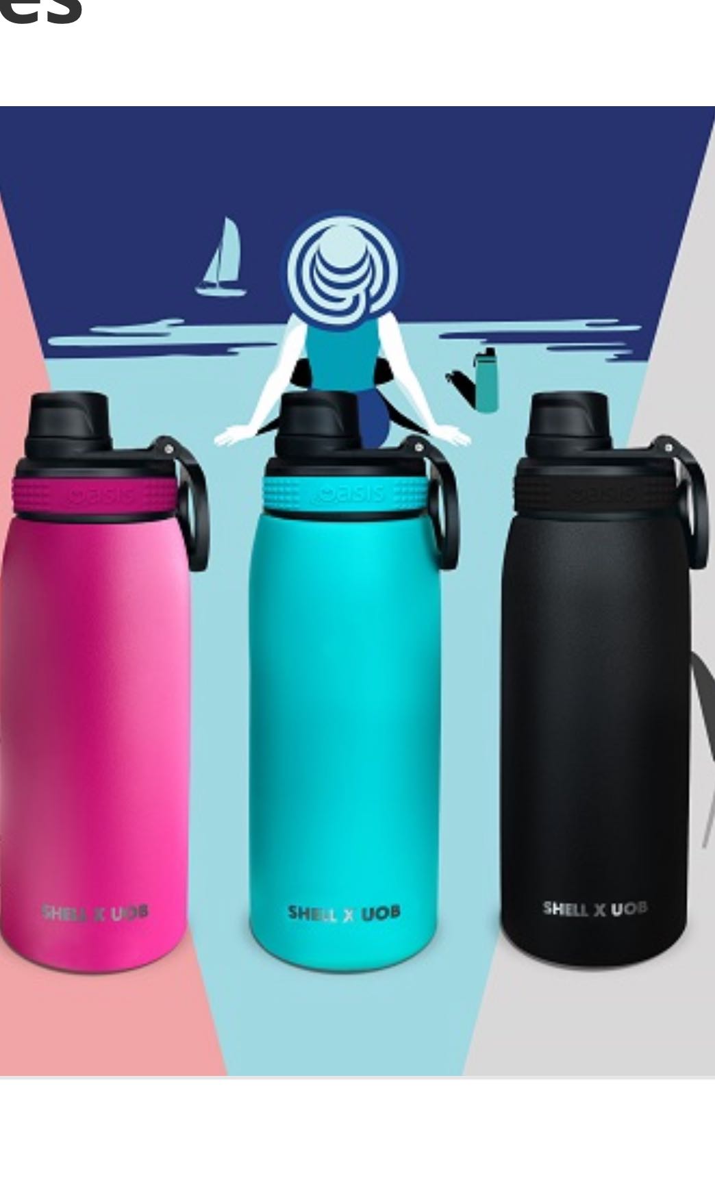 Shell X UOB Oasis 780ml Stainless Steel Double Wall Insulated Sports ...