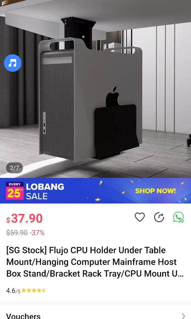 Solid under table mount CPU holder, Computers & Tech, Parts ...