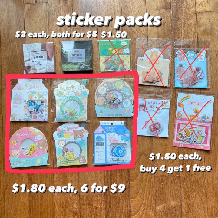 sticker packs, Hobbies & Toys, Stationery & Craft, Craft Supplies ...