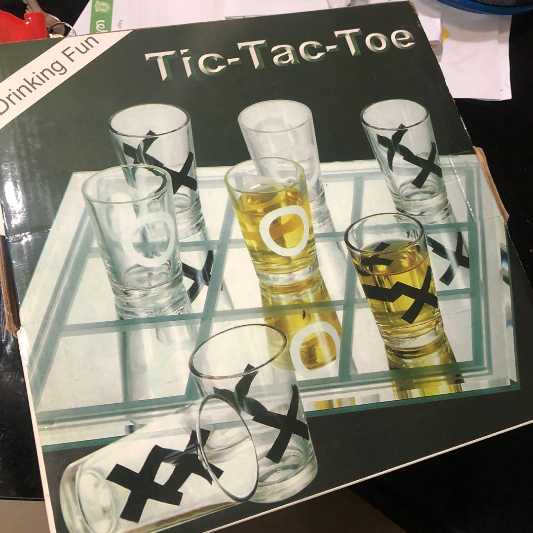 Tic Tac Toe drinking game, Food & Drinks, Alcoholic Beverages on Carousell