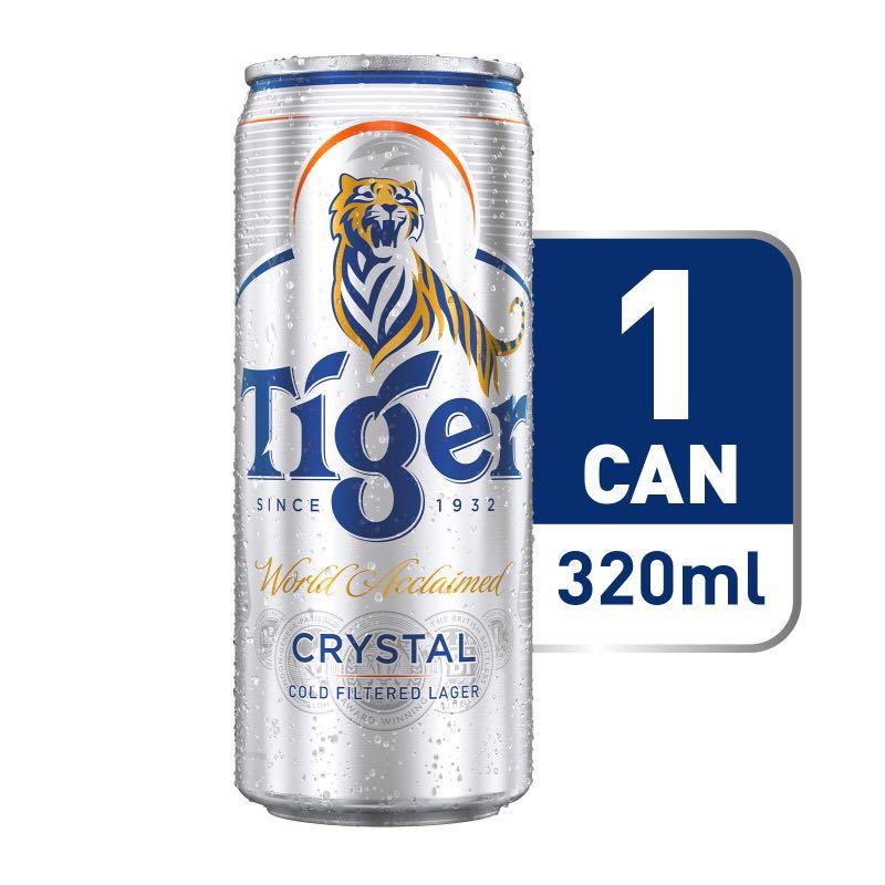 Tiger Crystal Beer Can, 320ml [Bundle of 24], Food & Drinks, Alcoholic ...