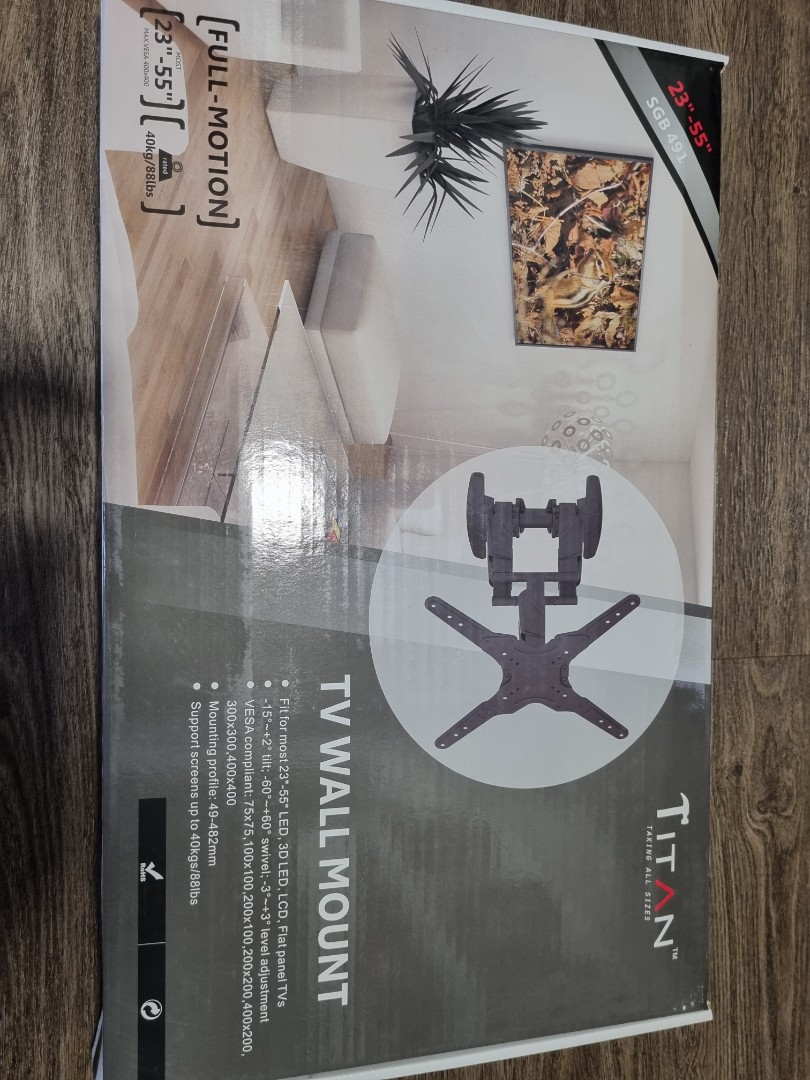 Titan TV wall Mount (23"-55"), TV & Home Appliances, TV & Entertainment ...