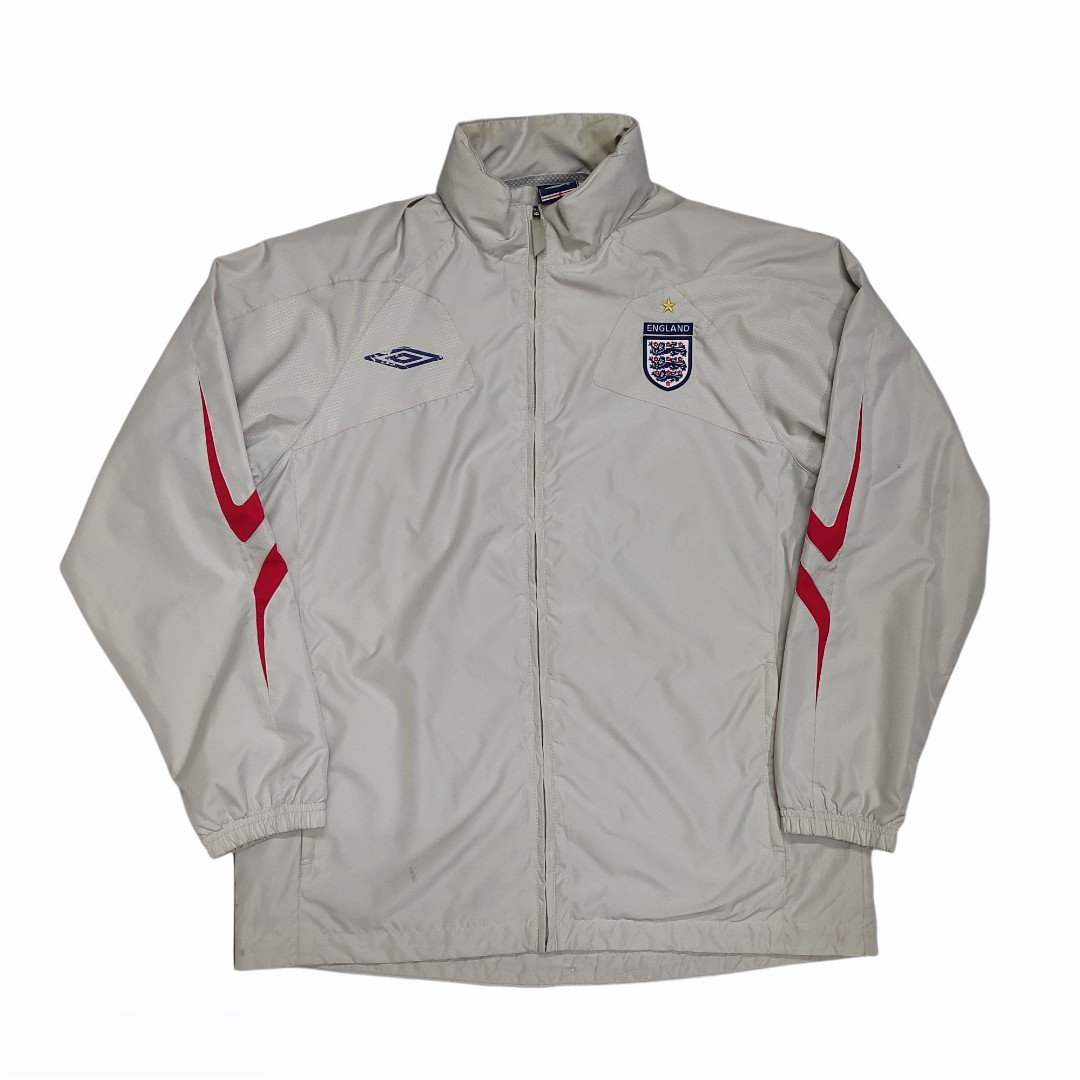 Umbro England Relaxed Fit Windbreaker Jacket Grey, Men's Fashion, Coats ...