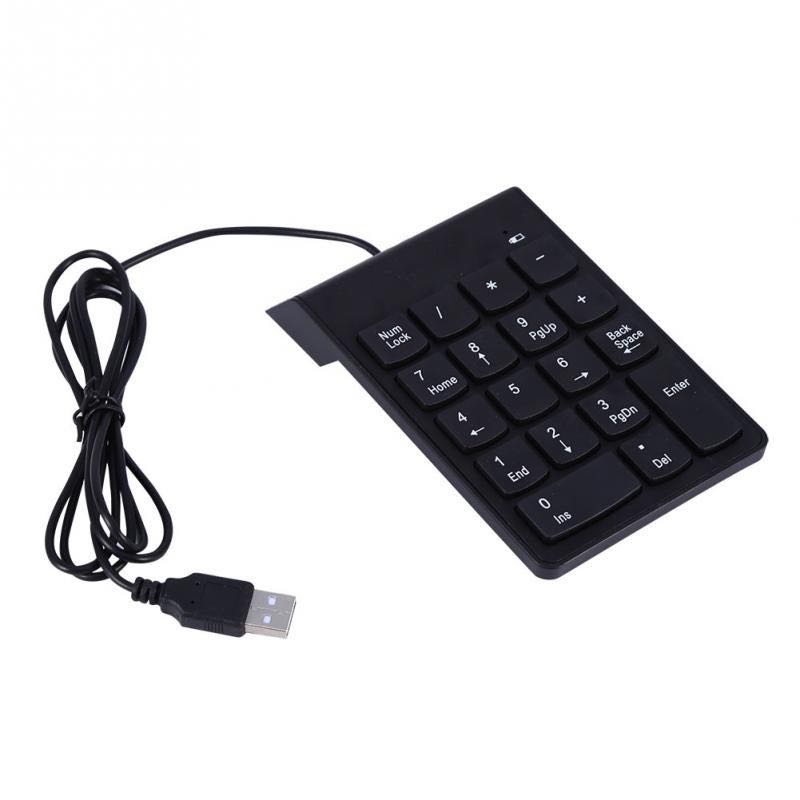 USB Numeric Keypad Mini Number Pad Numpad 18 Keys Keyboard for Laptop ...