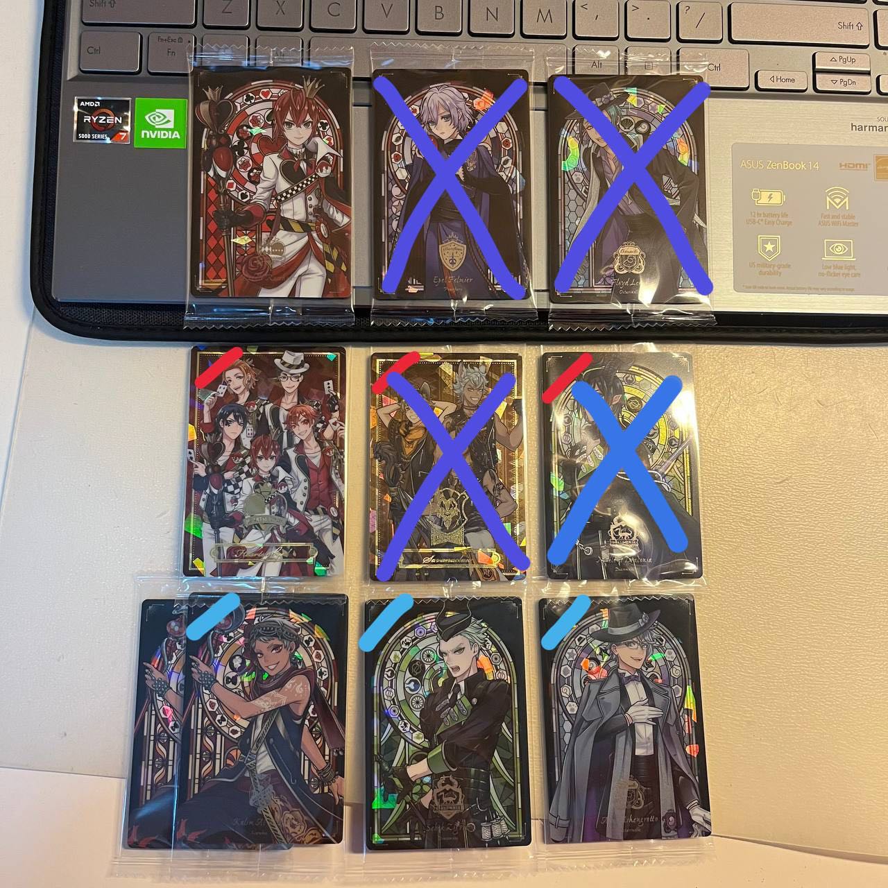 [WTT/WTS] Twisted Wonderland TWST Wafer Cards Holo Malleus Heartslabyul ...