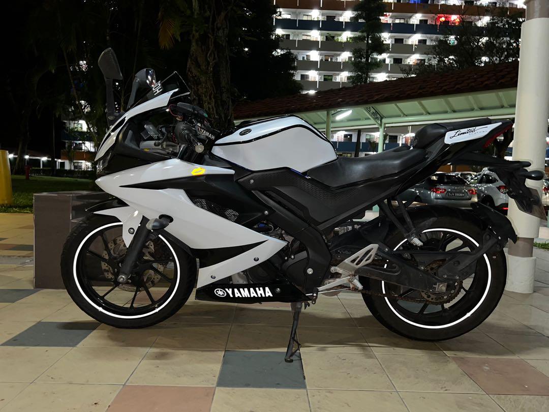 Yamaha R15 V3 vinyl wrap gloss white wrap services, Motorcycles ...