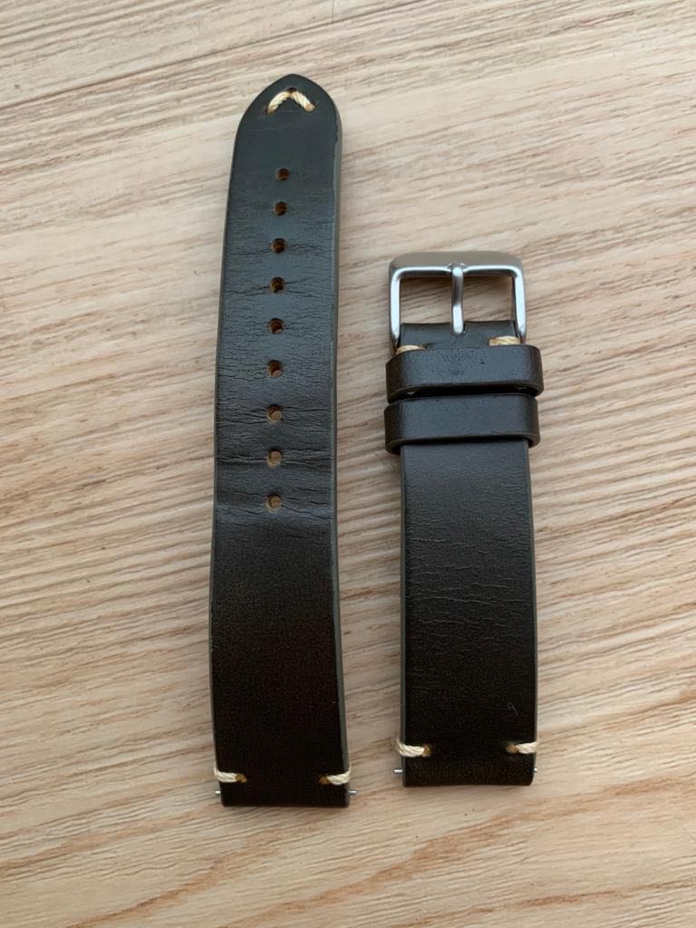 20mm strap made from Horween Chromexcel leather, Men's Fashion, Watches ...