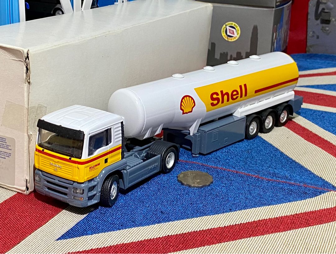 德國製 Conrad 1/50 金屬 MAN TGA L35 Truck Tanker Shell 德國蜆殼石油 拖卡 油車 缸車 工程車 ...