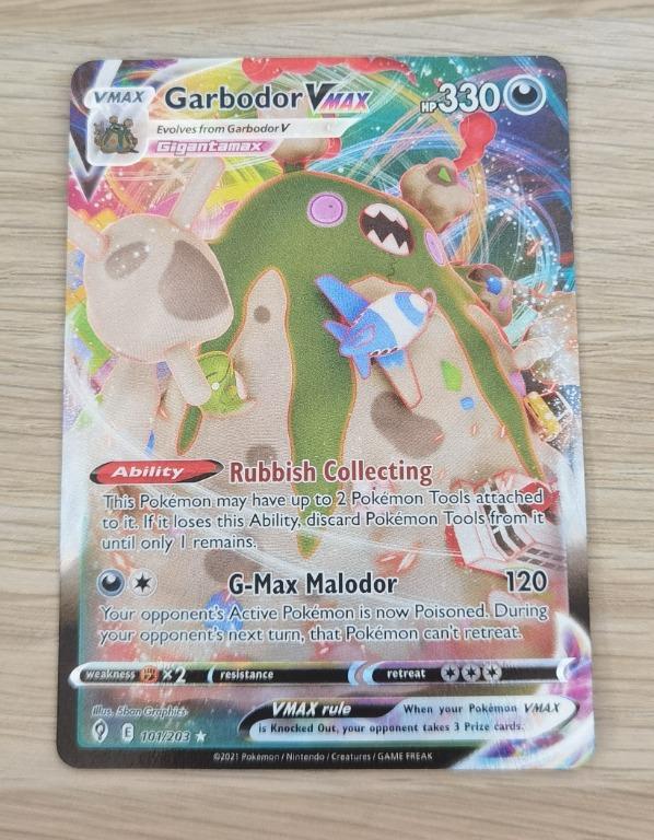 Pokemon Cards 】 Garbodor VMAX - 101/203, Hobbies & Toys, Toys & Games ...