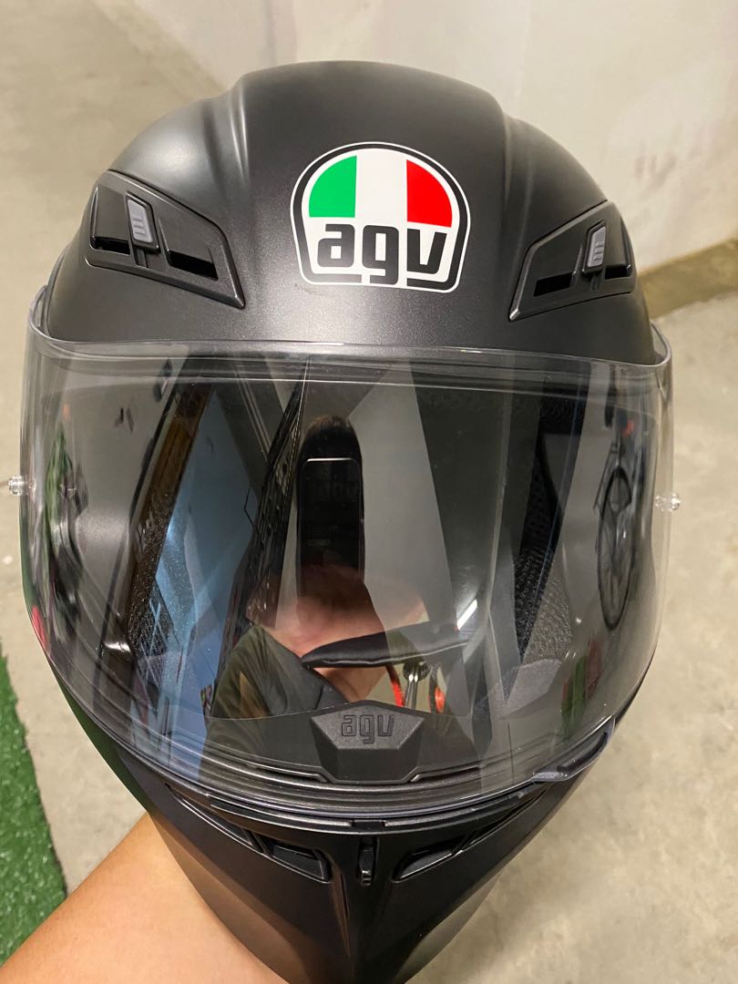 AGV modular full face matt black, Motorcycles, Motorcycle Accessories ...