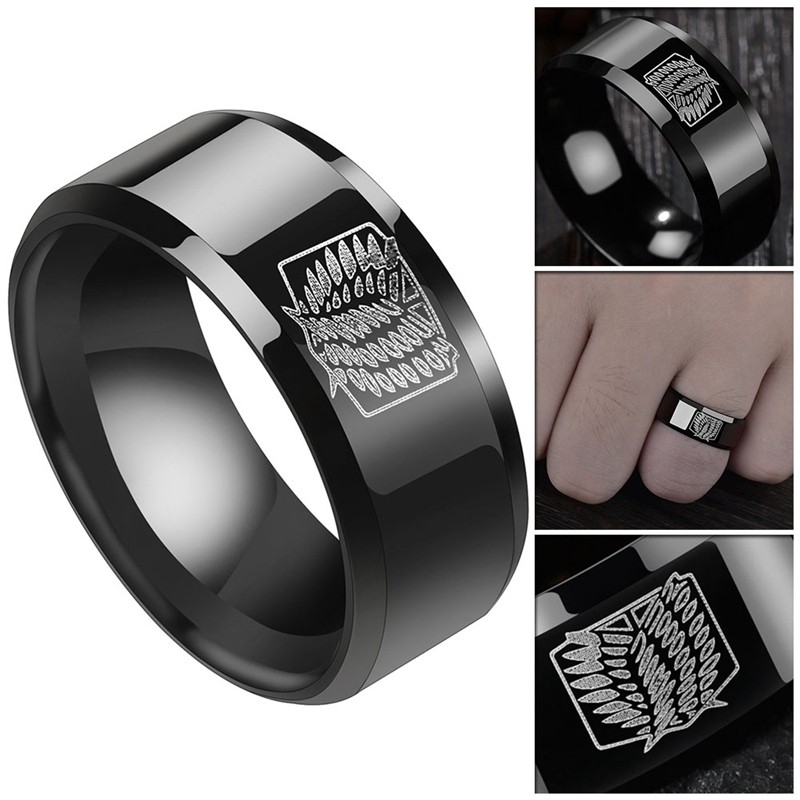ATTACK ON TITAN RING AOT COSPLAY JPOP ANIME EREN LEVI, Hobbies & Toys ...