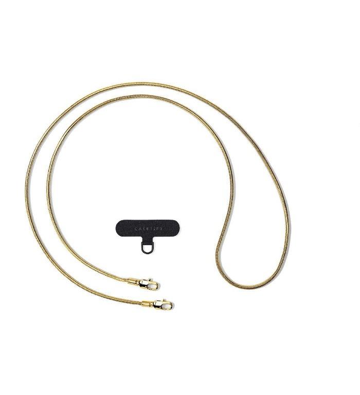 Casetify Snake Chain phone strap with card - Gold, Mobile Phones ...