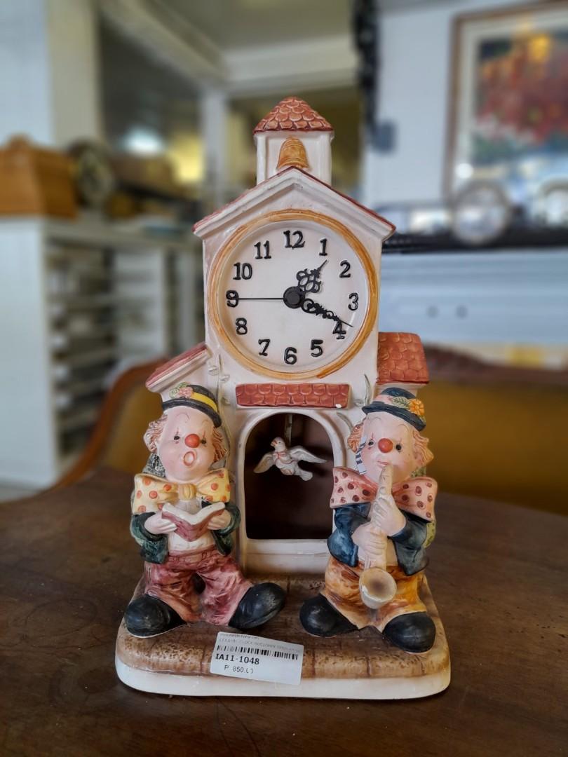 Clown clock, Furniture & Home Living, Home Decor, Clocks on Carousell