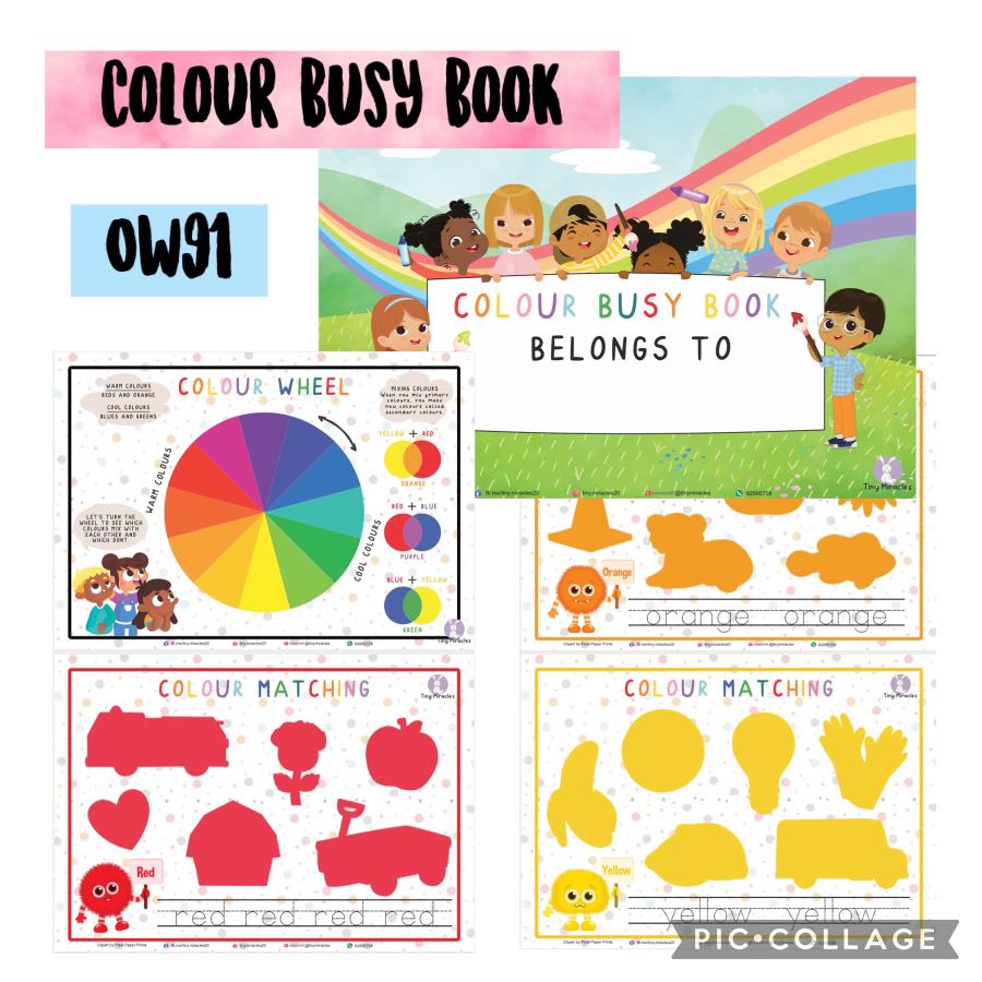 Colour Busybook (Laminated, Velcro & Trace) Learning Resources, Early ...