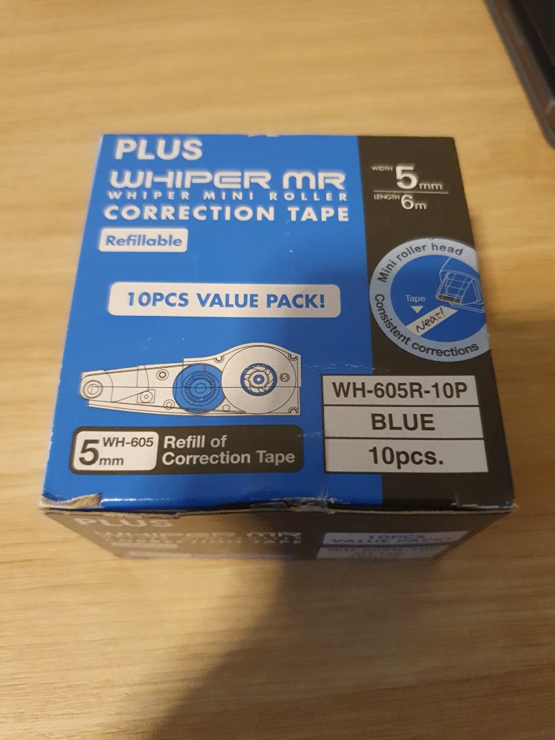 Plus whiper mr mini roller correction tape refill, Hobbies & Toys ...