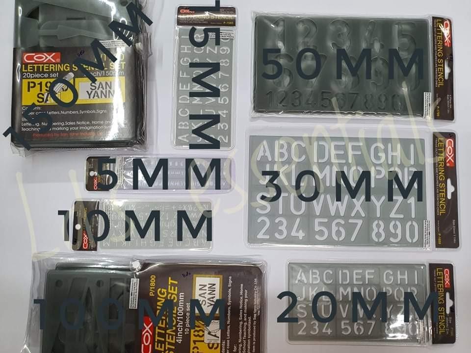 COX Lettering guide Stencil Trace out letters and figures, Hobbies ...