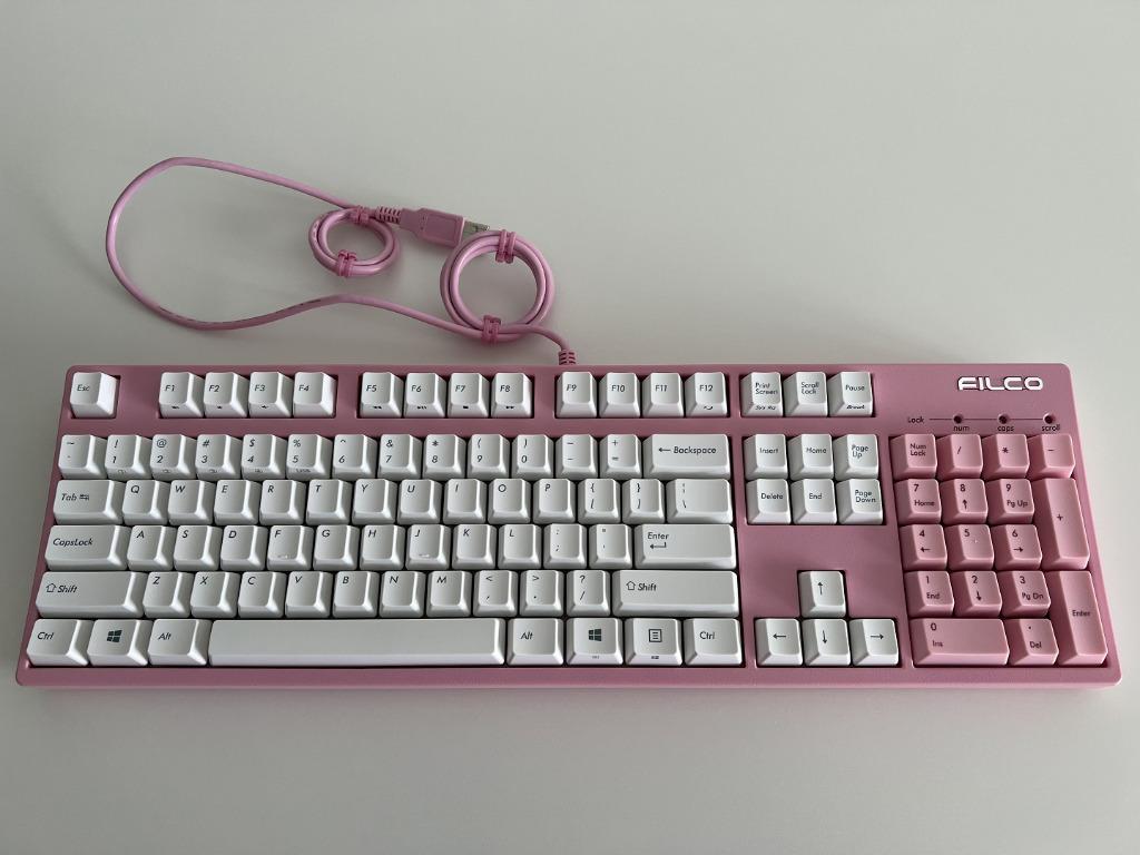 Filco Majestouch 2 (Cherry MX Brown) Mechanical Keyboard in Pink ...