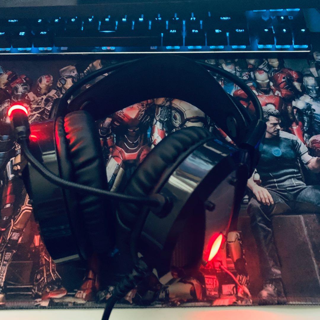 gaming headset yobo - black, Audio, Headphones & Headsets on Carousell