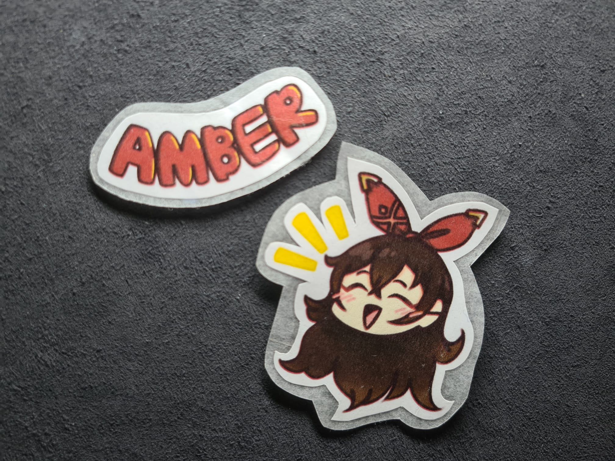 Genshin Amber Sticker, Hobbies & Toys, Memorabilia & Collectibles, Fan ...