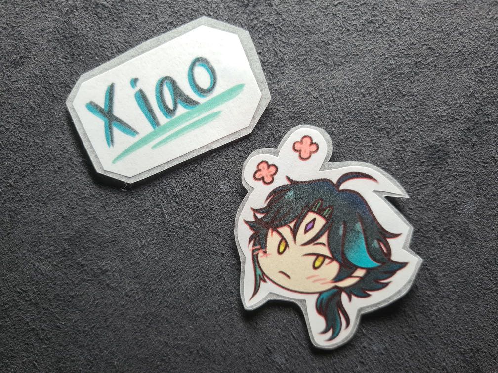 Genshin Xiao Sticker, Hobbies & Toys, Memorabilia & Collectibles, Fan ...