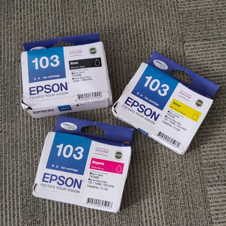 Genuine Epson 103 Ink Cartridges - 3 colours, Computers & Tech ...