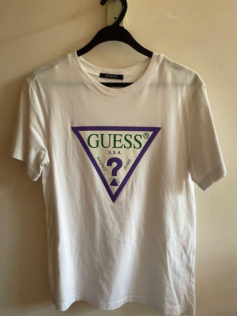 Guess Triangle Logo Tshirt, Men's Fashion, Tops & Sets, Tshirts & Polo ...