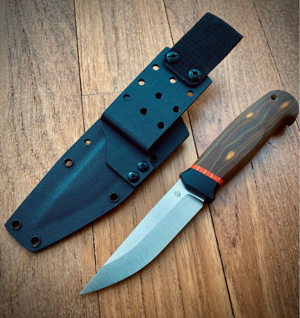 Handmade Custom Bushcraft blade with Rare Micarta and Elmax Steel ...
