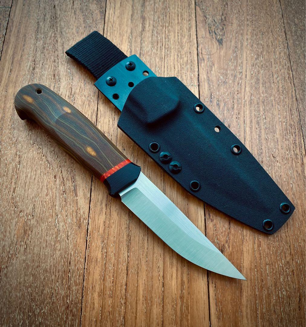 Handmade Custom Bushcraft blade with Rare Micarta and Elmax Steel ...
