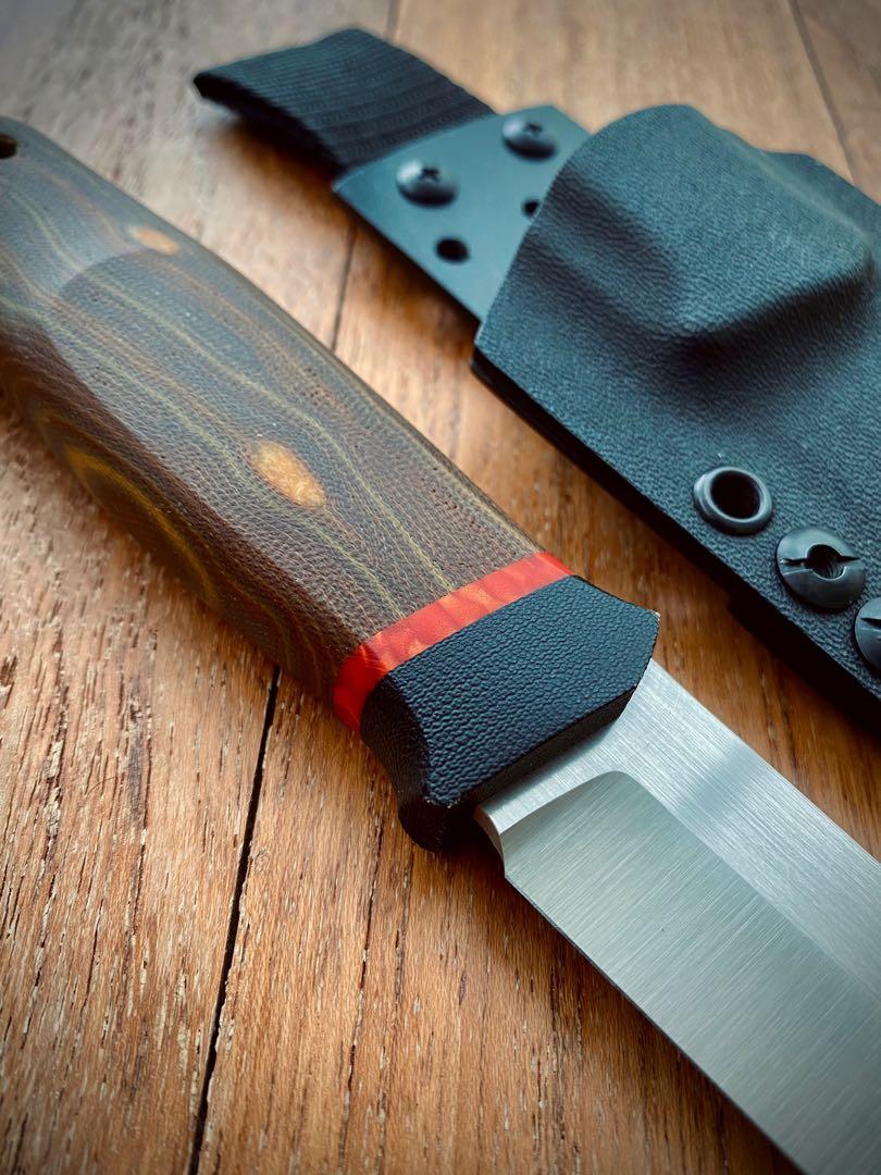 Handmade Custom Bushcraft blade with Rare Micarta and Elmax Steel ...