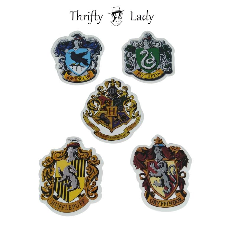 Harry Potter Collection: Colored Glossy Hogwarts House Stickers ...