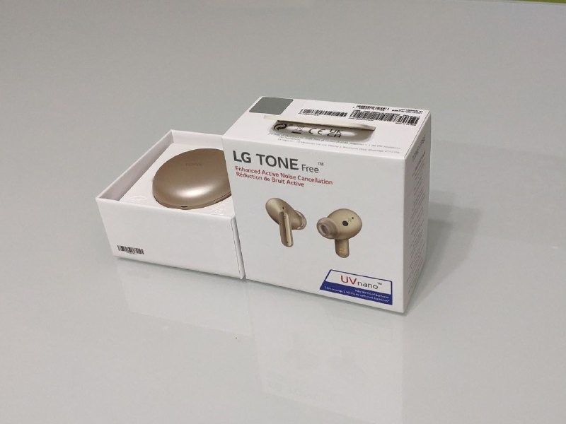 (Haze Gold) LG TONE Free FP8E ANC Earbuds with UV-Nano Sanitizing Case ...