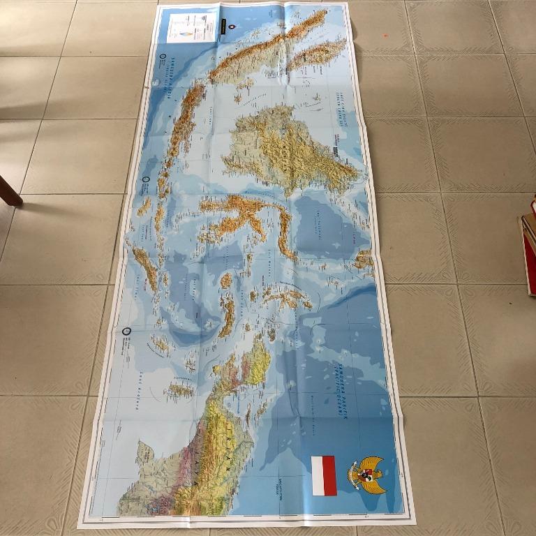 Huge Indonesia Wall Map 0.7m x 1.8m, Hobbies & Toys, Memorabilia ...