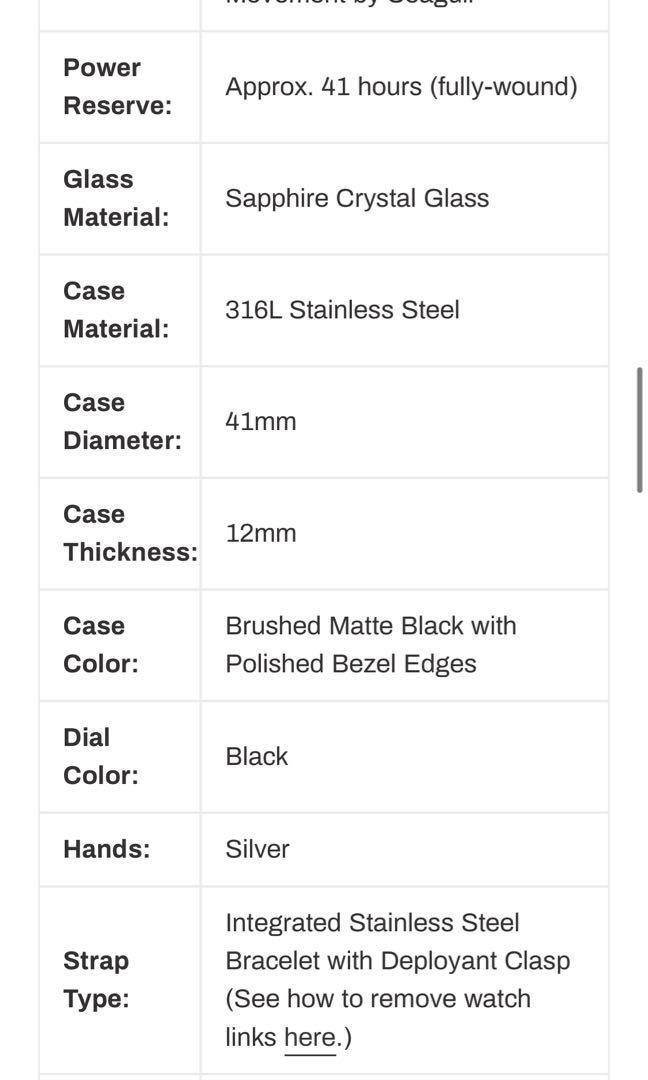 Kent & Hall Watch Phantom Steel, Luxury, Watches on Carousell