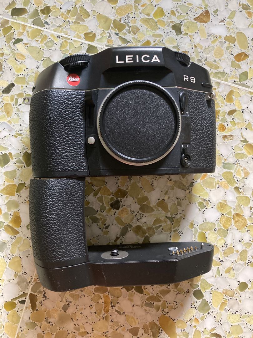 Leica R8 Black with motor winder, Photography, Cameras on Carousell