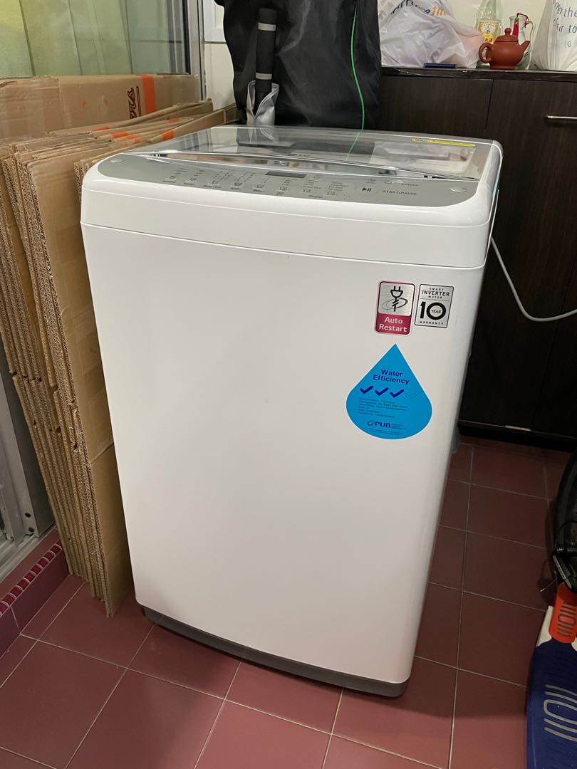 LG T2108VSAW Top Load Washer 8kg, TV & Home Appliances, Washing ...