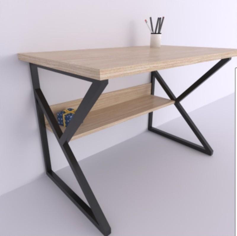 Meja Kerja Kombinasi Besi Hollow 3x3 Jati Belanda, Perabotan Rumah di ...