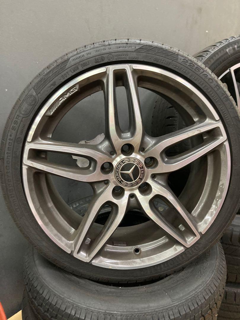 Merc AMG rims + run flat tyre, Car Accessories, Tyres & Rims on Carousell