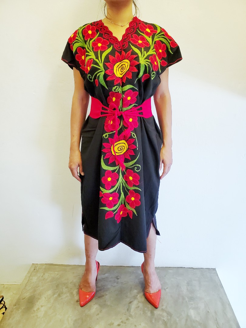 Mexican Tunic Embroidered dress, Women's Fashion, Dresses & Sets ...
