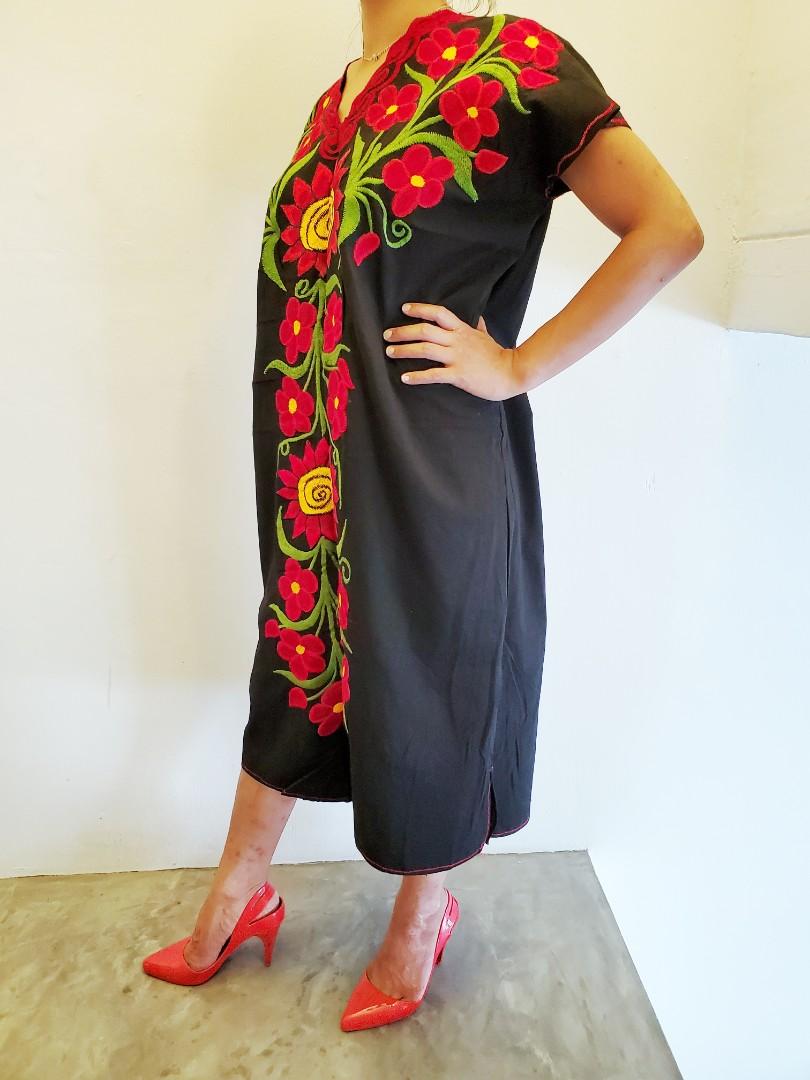 Mexican Tunic Embroidered dress, Women's Fashion, Dresses & Sets ...
