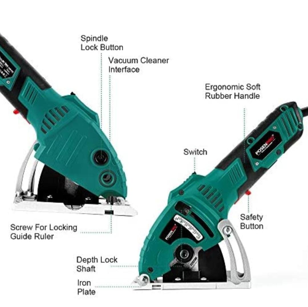 Mini Circular Saw,POSENPRO 700W Compact Circular Saw Machine,Multi ...