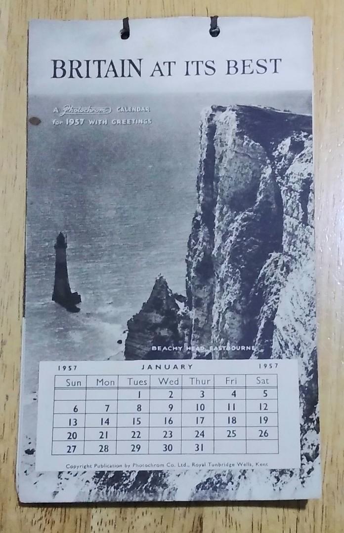 Old calender 1957 merdeka year, Hobbies & Toys, Collectibles ...