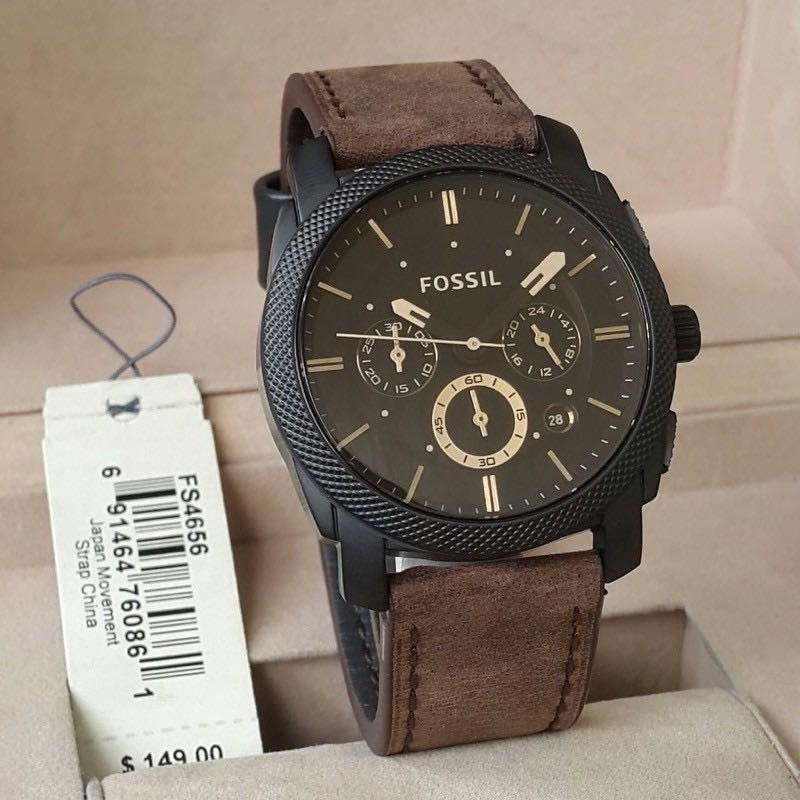 Original 100% Fossil Watch Men Brown Fs4656, Fesyen Pria, Jam Tangan di ...